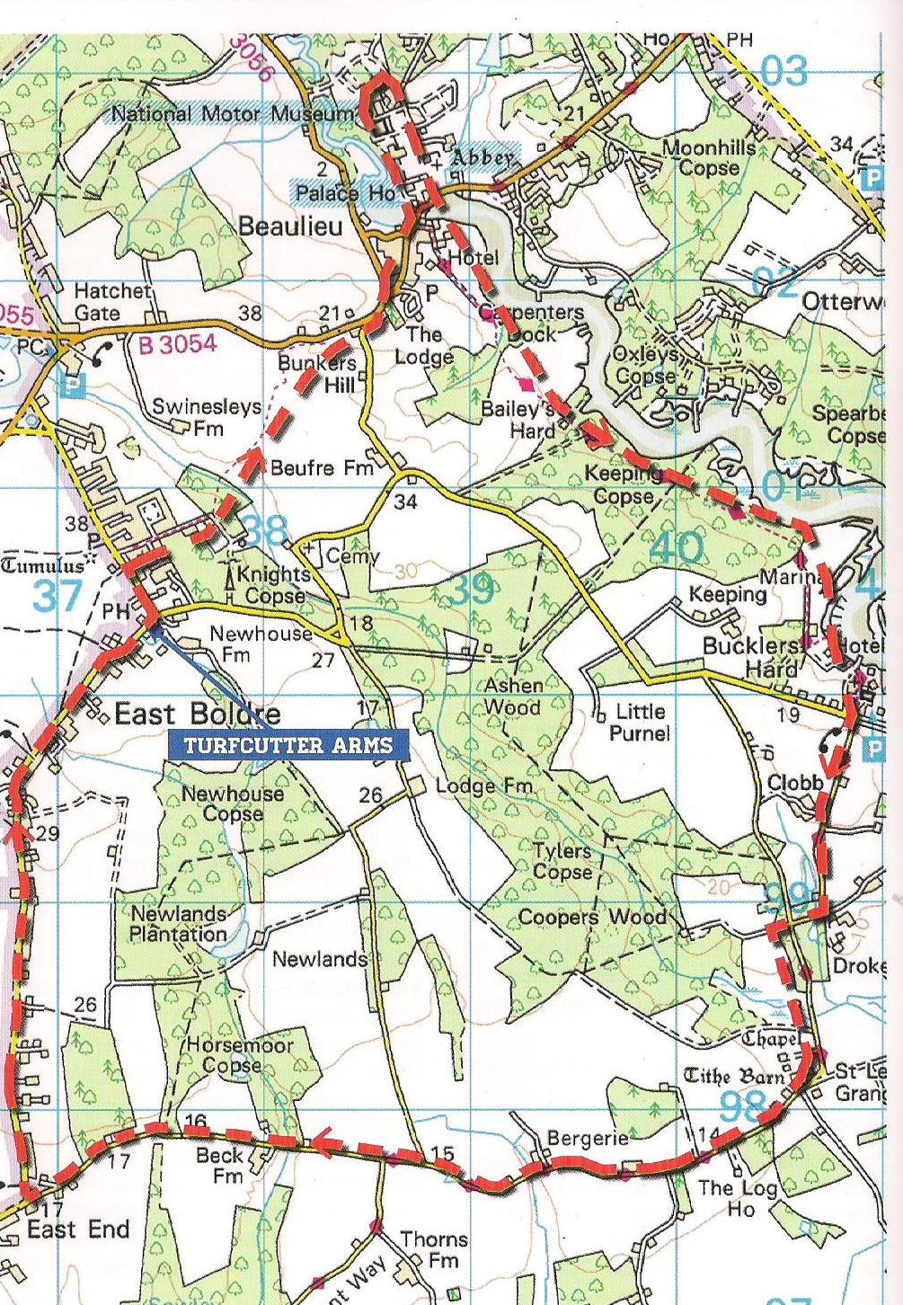 Turfcutters Walk, Run or Cycle Route - The Turfcutters Arms